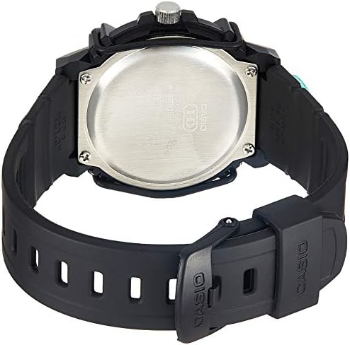 Casio Men's HDA600B-7BV Black Resin Quartz Watch with White Dial, Blue ...