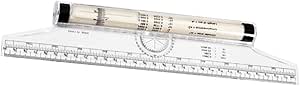 Amazon.com : LALAFINA 30cm Rolling Ruler Parallel Drawing Ruler Set ...