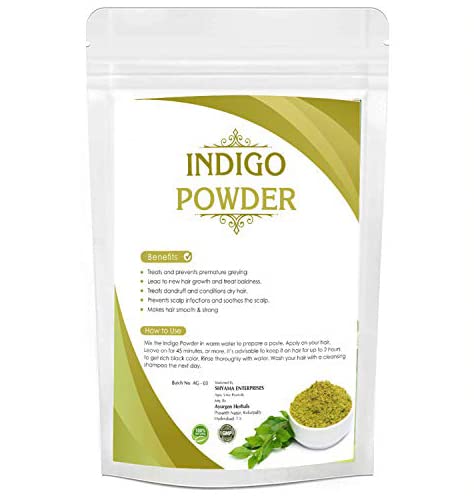 Buy Indigo Leaves Powder Organic for Hair Colour Black Natural Avuri ...