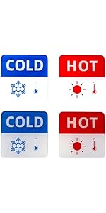 Amazon.com: Hot and Cold Faucet Identification Self-adhesive Acrylic ...