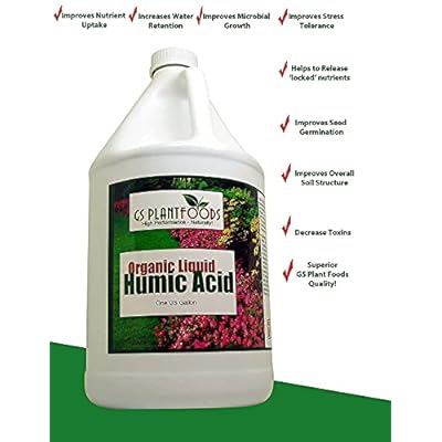 GS Plant Foods Organic Liquid Humic Acid with Fulvic - Concentrate Fertilizer for Enhanced ...