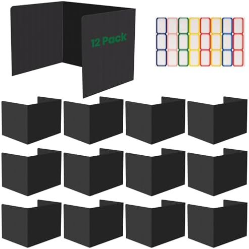 Amazon.com : Ayuanb 12 Pack Black Desk Dividers for Students, Privacy ...