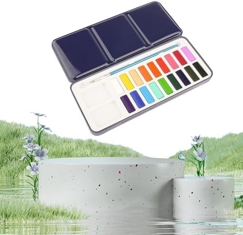 Amazon.com: Crmanedy Watercolour Paint Set ，24 Vivid Colors Watercolor ...