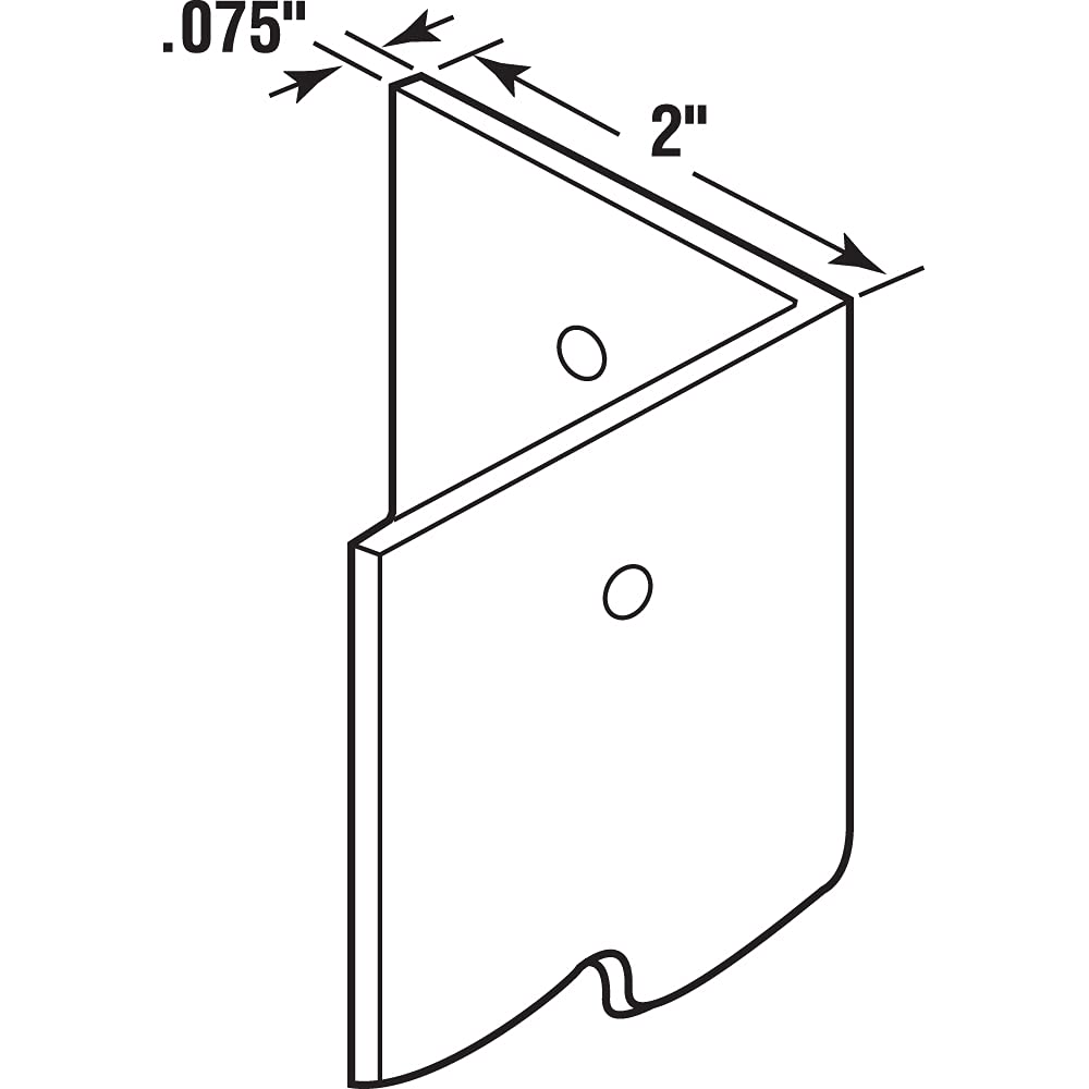 Prime-Line MP10857 Stainless Steel Corner Shield with Fasteners, 2 x 48 ...