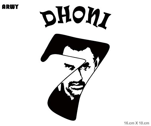 ARWY Ipl Cricket Sticker for Car Bike Dhoni Black Vinyl Decals L x H 16 ...