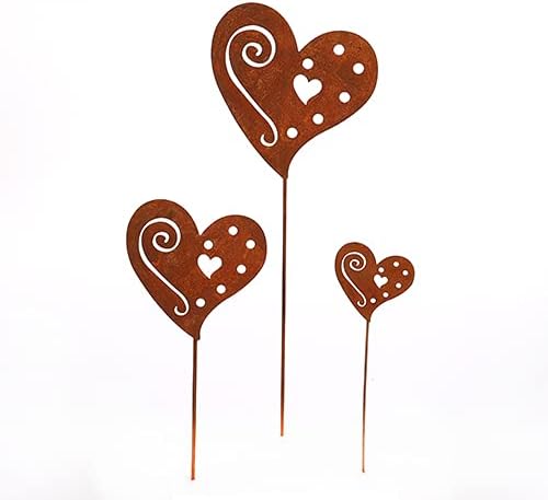 Generisch Herz Gartenstecker Blumenstecker Roststecker Edelrostdeko ...