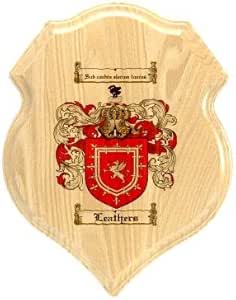 Amazon.com: Leather Coat of Arms Plaque / Family Crest Plaque : Home ...