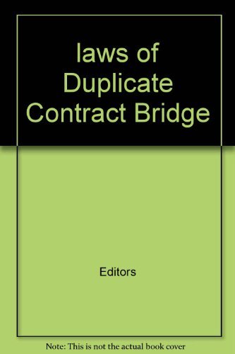 laws of Duplicate Contract Bridge: Editors: Amazon.com: Books