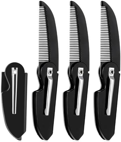 Amazon.com : Ouligay 4pcs Folding Mustache Comb - Mini Portable Beard ...