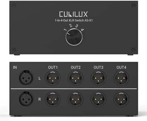 Amazon.com: 2 Way XLR Balanced Stereo Audio Switcher Passive A/B Mini ...