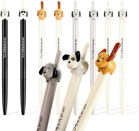 Amazon.com: 12 Pcs Retractable Dog Gel Pens, Fine Point 0.5mm Black Ink ...