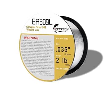 NICETECH, ER309L Stainless Steel MIG Welding Wire .035-Diameter, 2 ...