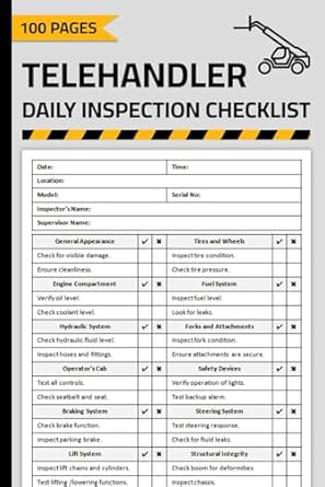 Telehandler Daily Inspection Checklist: Telehandlers Pre-Use Inspection ...