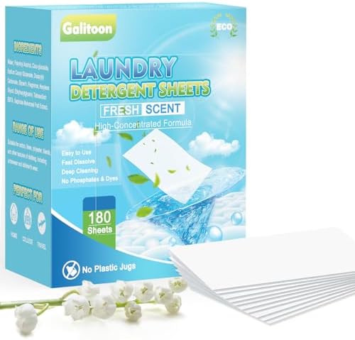 Amazon.com: Laundry Detergent Sheets 180 Loads, Hypoallergenic Compact ...