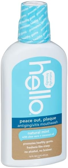 Amazon.com: Hello, Mouthwash Antigingivitis Natural Mint, 16 Ounce ...