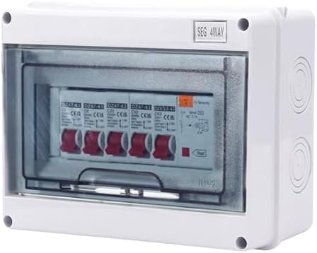 Jadeshay Consumer Unit,4 Way Garage Caravan Consumer Unit Fuse Box IP65 ...