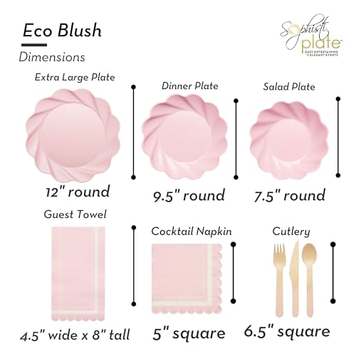 Snapklik.com : Eco-Friendly Compostable Table Set - 88 Piece Set For 8 ...