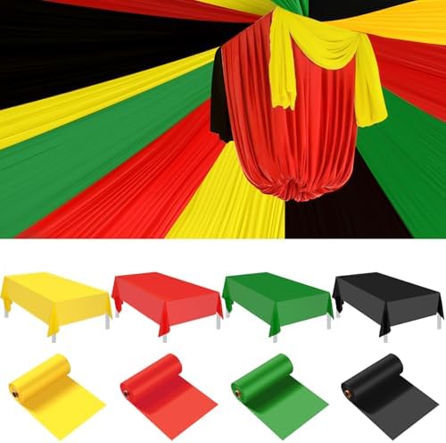 Amazon.com: Blulu 4 Rolls 100 ft x 40 in Black History Table Covers ...