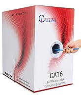 Cat6 Riser (CMR) 1000ft Bulk Ethernet Cable | 100% Solid Bare Copper ...