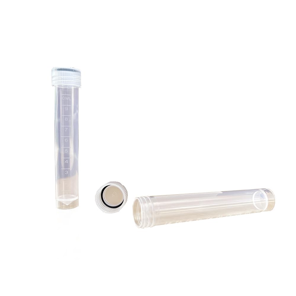 20 Piece 10 ml Self Standing Leakproof Graduated Cryovials with Plastic ...