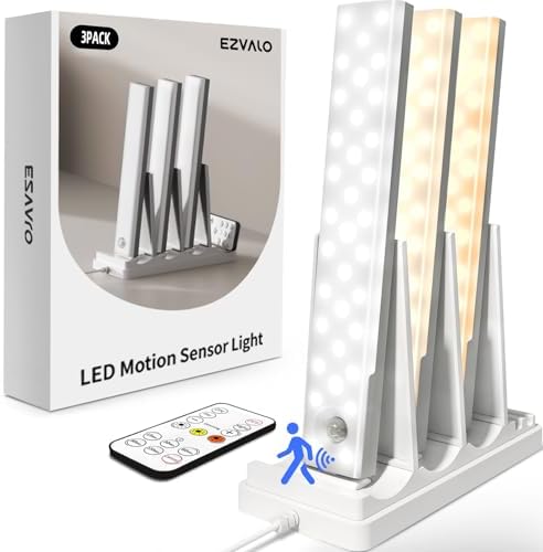 EZVALO 3-Pack Under Cabinet Lighting with Charging Station, 1800mAh ...