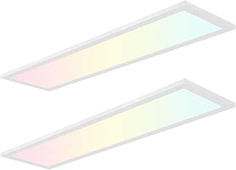1x4 FT LED Flat Panel Light Surface Mount Light, 45W 4200LM Dimmable 3CCT 3000K 4000K 5000K ...