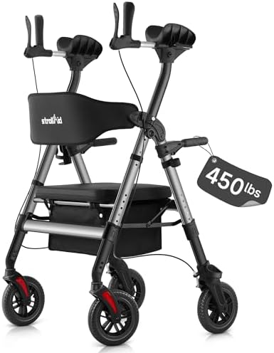 Amazon.com: StrollAid Upright Walkers for Seniors, Stand Up Rollator ...