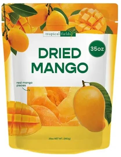 Amazon.com: Tropical Fields ~ Dried Mango 35 oz~ Resealable Bag ~ Real ...
