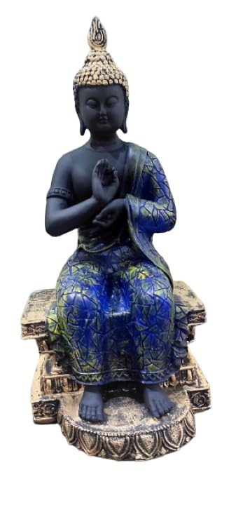 Buy Red Ribbons Beautiful Polyresin Buddha Statue for Diwali Office ...