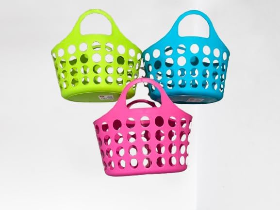 Amazon.com: Greenbrier KDZO Set of 3 Colorful Plastic Totes with ...