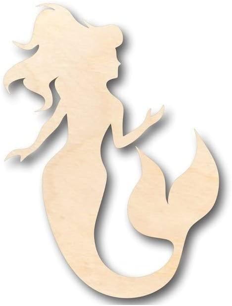 Amazon.com: Unfinished Wood Mermaid Shape - Ocean - Craft - up to 24 ...
