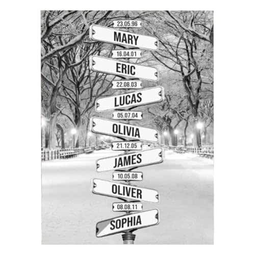 Amazon.com: Personalized Canvas Crossroads Street Sign Custom Family ...