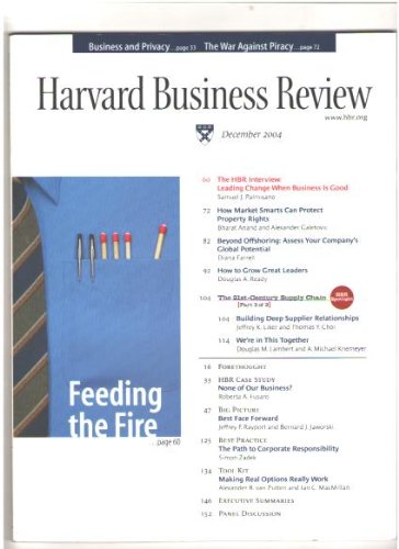 HARVARD BUSINESS REVIEW - DECEMBER 2004 A SUPPLEMENT TO HARVARD ...