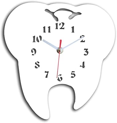 Amazon.com: The Geeky Days Dental Words Tooth Shaped Silent Wall Clock ...