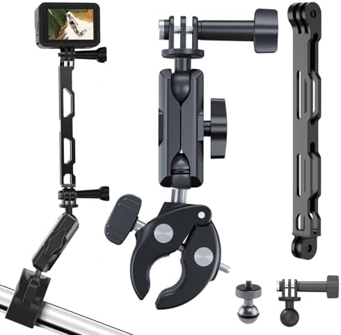 TELESIN Supporto Morsetto Bici e Moto per Dji Osmo insta360 GoPro Hero ...