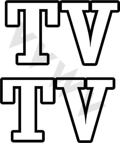 VVWV Tv Vespa Stickers Exterior and Graphics Black Vinyl Decal L X H 8. ...