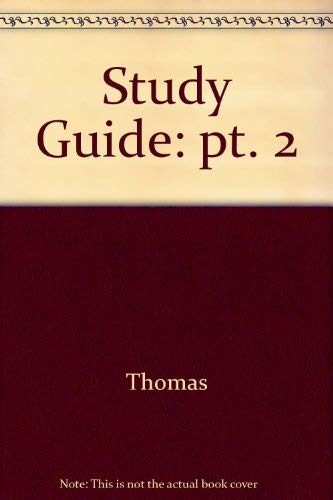 Student's Study Guide, Part 2 for Thomas' Calculus, Updated: Thomas ...