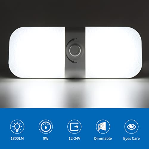 Snapklik.com : RV Lights Interior 12V RV LED Ceiling Double Dome Light ...