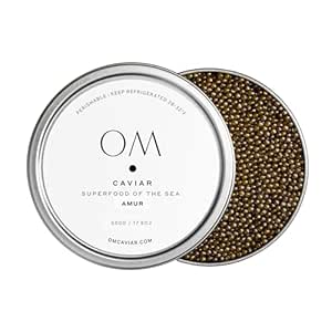 Amazon.com: OM Caviar Premium Amur Caviar 500g – Distinctive Earthy ...