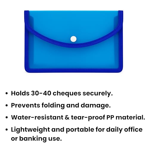 SPS Cheque Folder, Transparent Poly-Plastic Cheque Documents File ...
