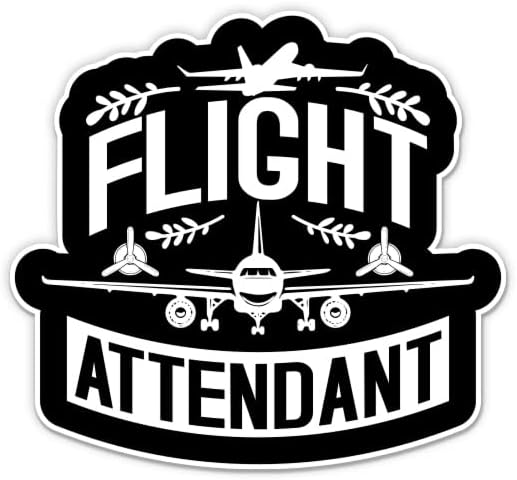 Amazon.com - Flight Attendant Stickers - 2 Pack - Waterproof Vinyl for ...