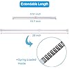 SIQUK 6 Pack Tension Rods Adjustable Spring Cupboard Bars White ...