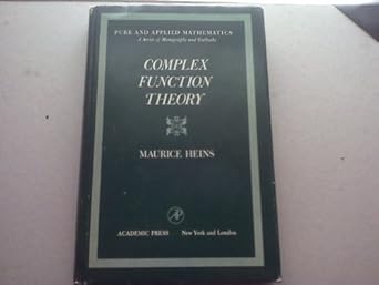 Complex Function Theory : Heins, Maurice,: Amazon.com.mx: Libros