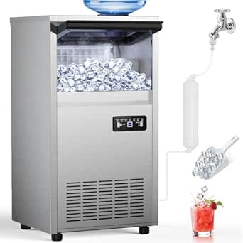 Amazon.com: Commercial Ice Maker Machine 150Lbs/24H with 50Lbs Ice ...