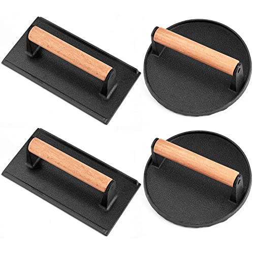 Snapklik.com : Smash Burger Press, 4Pcs Bacon Press For Griddle, Round ...