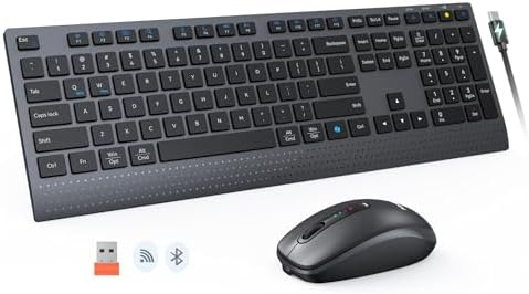 Amazon.com: MEETION Wireless Keyboard and Mouse, 2.4 GHz Wireless ...