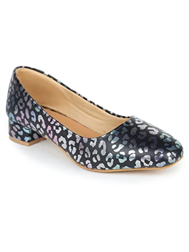Buy TWINSSHOE Women Shining Pump Heel Bellies Black at Amazon.in