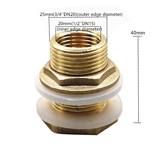 MACHSWON IBC Water Tank Tap Brass Base Outer 3/4″ Inner 1/2″ IBC Tank ...
