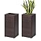 Amazon.com : SUNNYPARK 2 Pack Tall Planters for Outdoor Plants Rattan ...