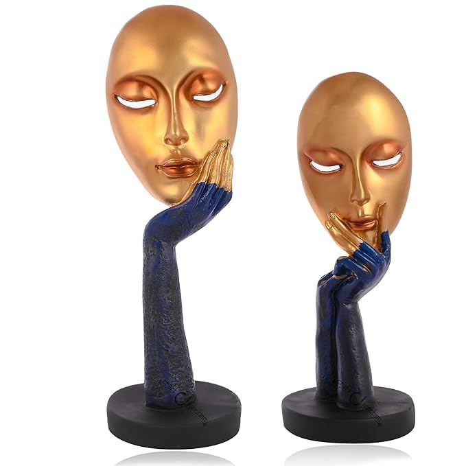 Buy Shakti ltd Mordern Art Human Face On Hand Decorative Showpiece ...